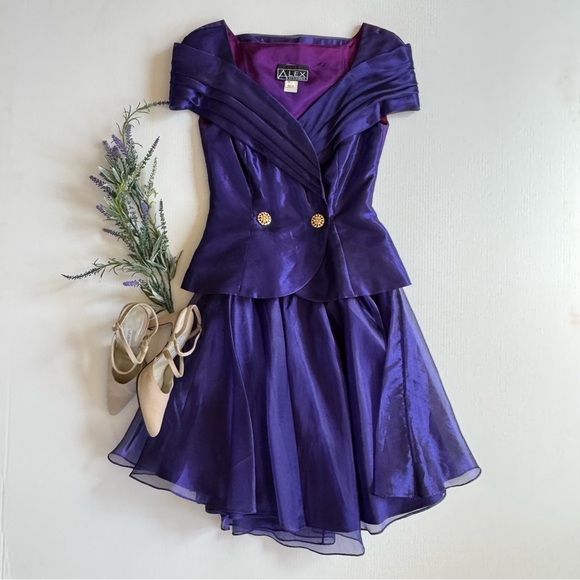 Alex Evenings | Dresses | Alex Evenings Purple 2pc Dress | Poshmark